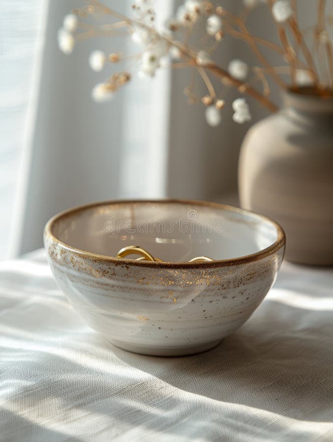 Rustic ceramic bowl stock photo. Image of vase, subtle - 359400118