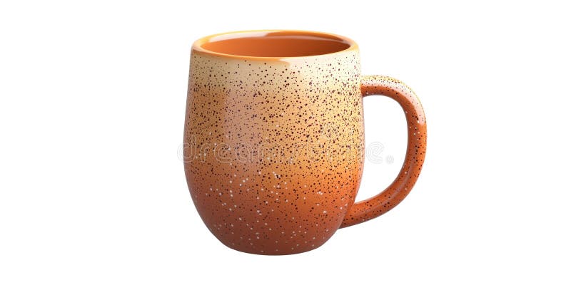 Rustic Ceramic Mug with Gradient Design Isolated on Transparent ...
