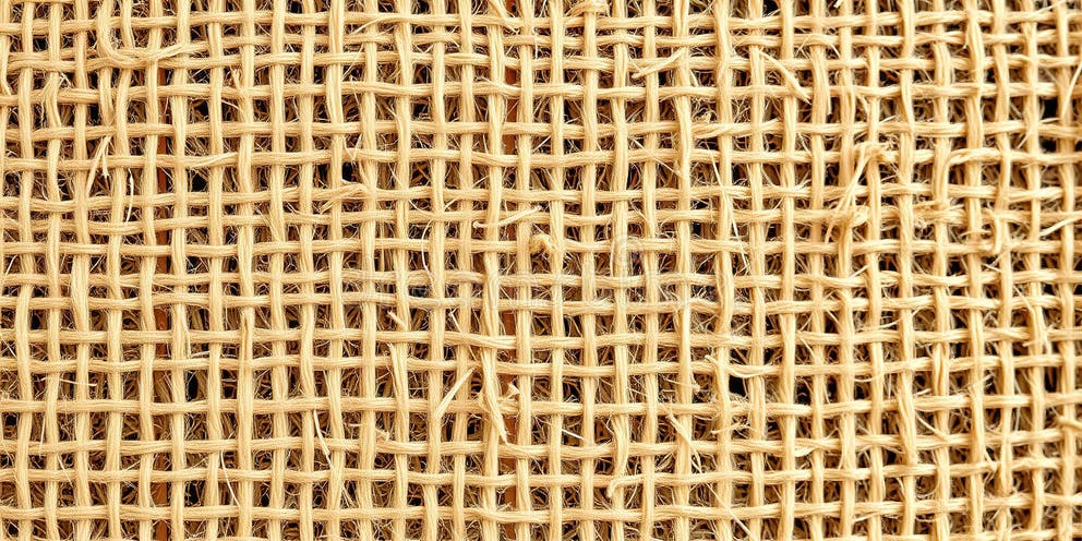 Rustic Charm CloseUp View of a Coarse Burlap Fabric Pattern Perfect for ...
