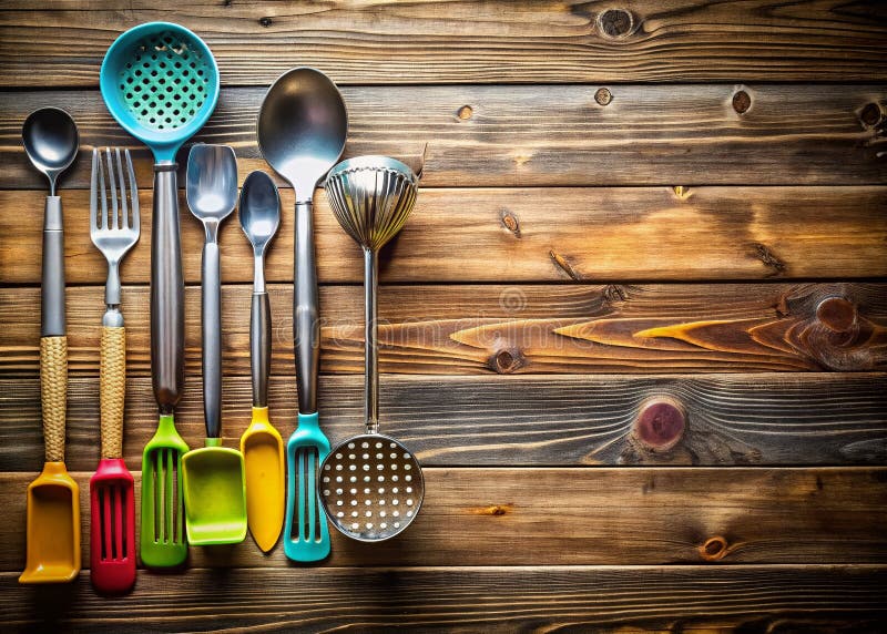 Rustic Charm Meets Modern Kitchenware a Stunning Still Life of Elegant ...