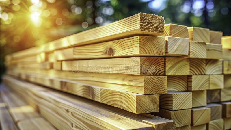 Rustic Charm in a Stacked Rectangular Pine Wood Pile a Natural Wood ...