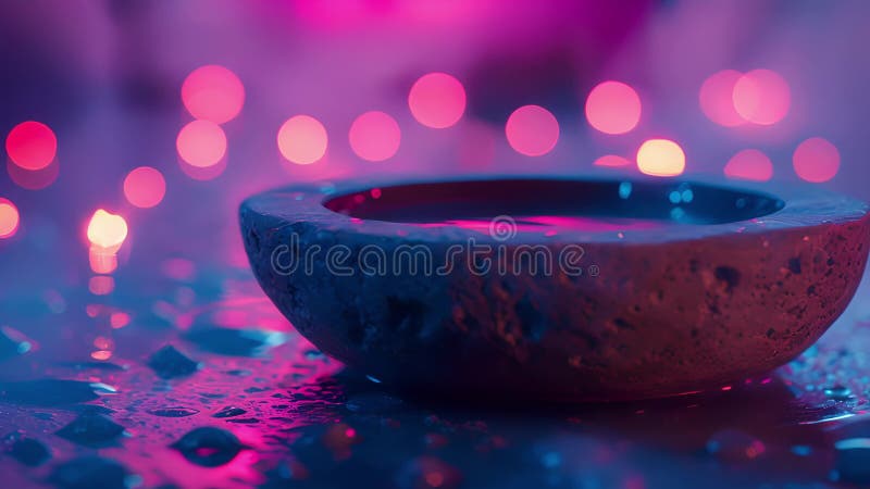 The Rustic Charm of a Stone Oil Diffuser Carved into a Bowl Shape and ...