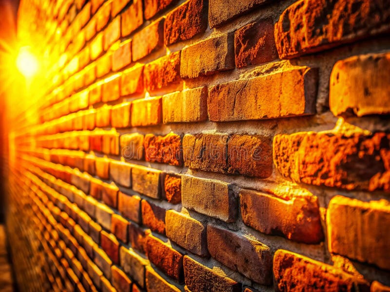 Rustic Charm a Warmly Lit Brick Wall Background for Design Inspiration ...