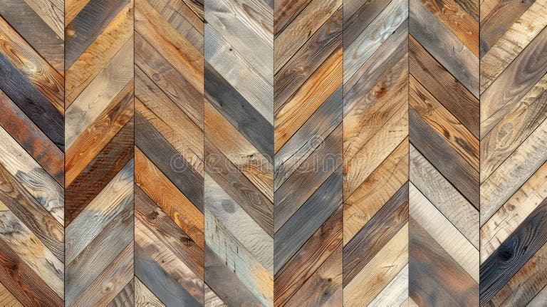 Rustic Chevron Wood Pattern with Diverse Tones. Stock Photo - Image of ...