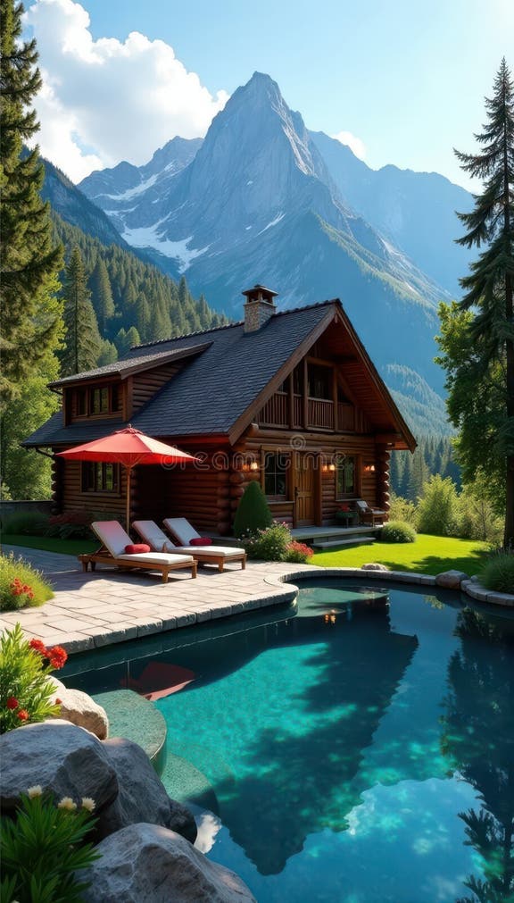 Rustic Chic Cabin, Pool, Stunning Mountain Backdrop, Serene, Relaxation ...