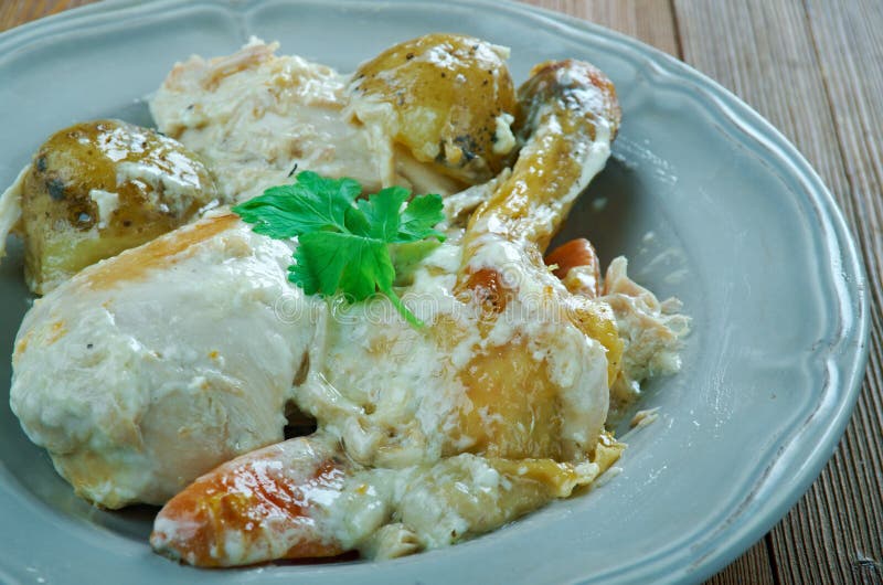 Rustic Chicken Slow Cooker Stew Stock Image - Image of rustic, cooker ...