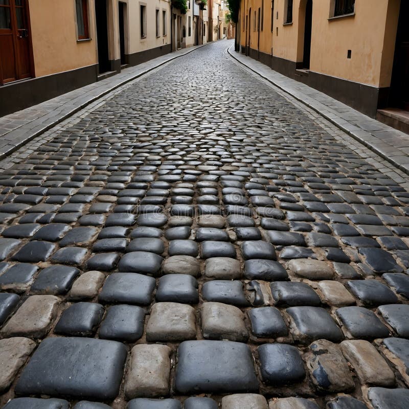 Rustic Cobblestone Path with Natural Wear and Uneven Stones Stock ...
