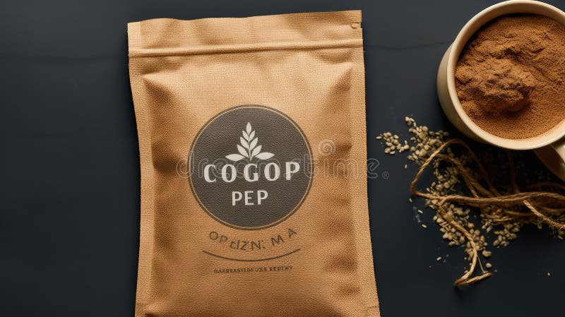Rustic Coffee Bag Mockup Psd Stock Illustration - Illustration of ...