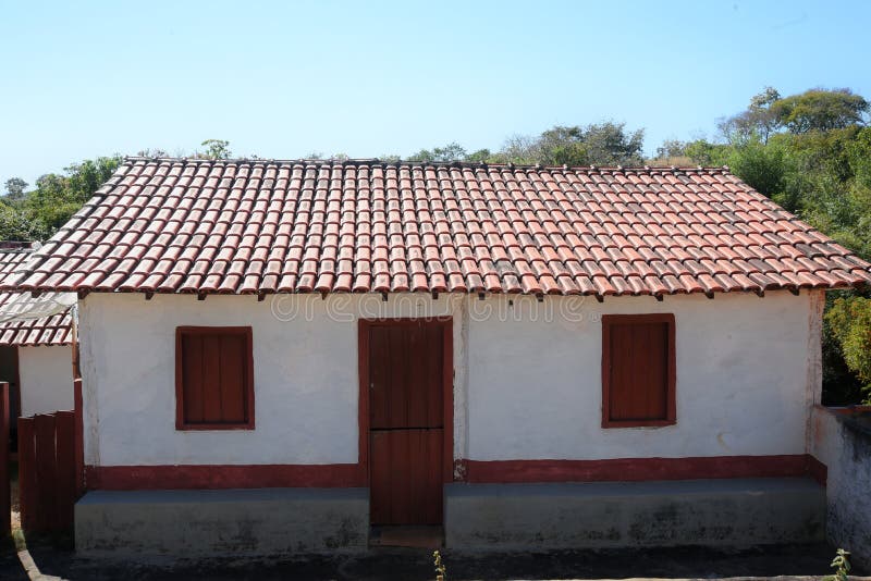 Rustic Colonial House on a Typical Rural Farm in Brazil Stock Photo ...