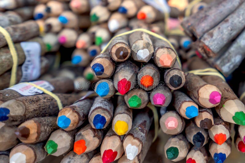 Rustic colored pencil stock photo. Image of drawing - 140848072