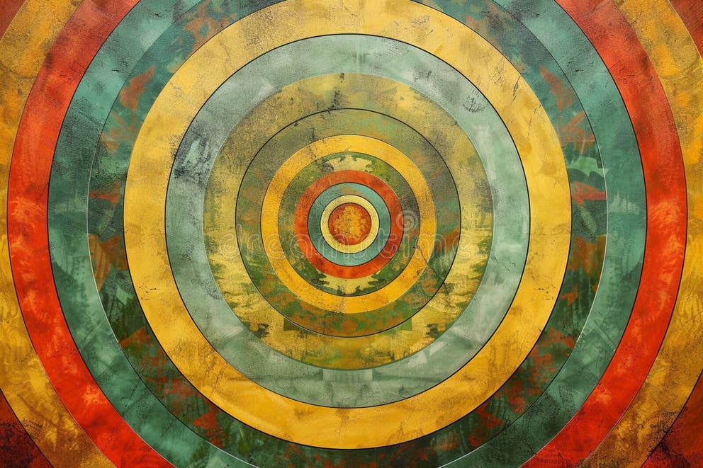 Rustic Concentric Circles with Earthy Tones and Textures Stock Image - Image of textures ...