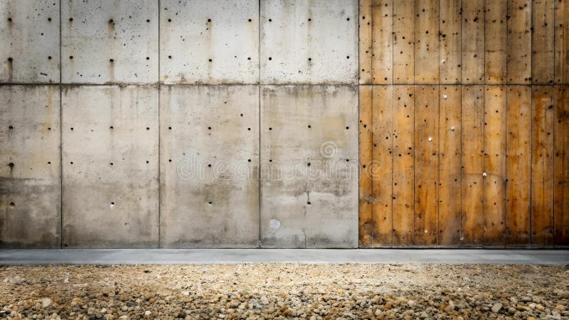 Rustic Concrete Wall with Exposed Aggregate AI Generated Stock ...