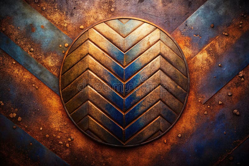 Rustic Copper Food Styling Background Featuring an Indigo Chevron ...