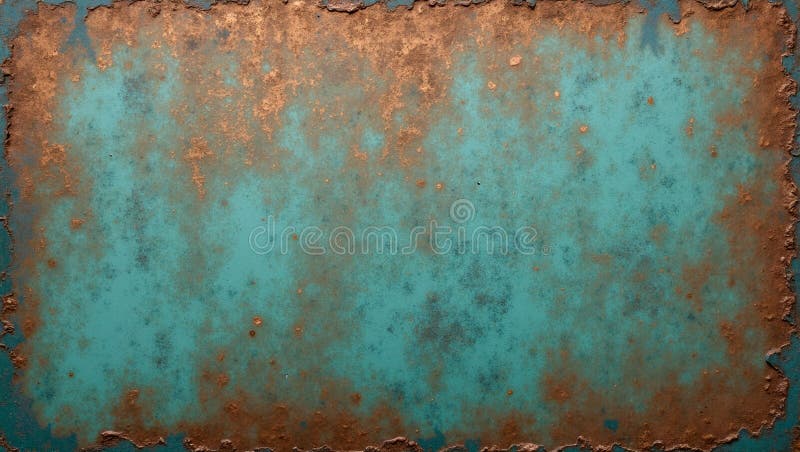 Rustic Copper Sheet with Green and Turquoise Patina Stock Illustration ...