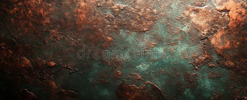 Rustic Copper Teal Metal Texture Background Stock Illustration ...