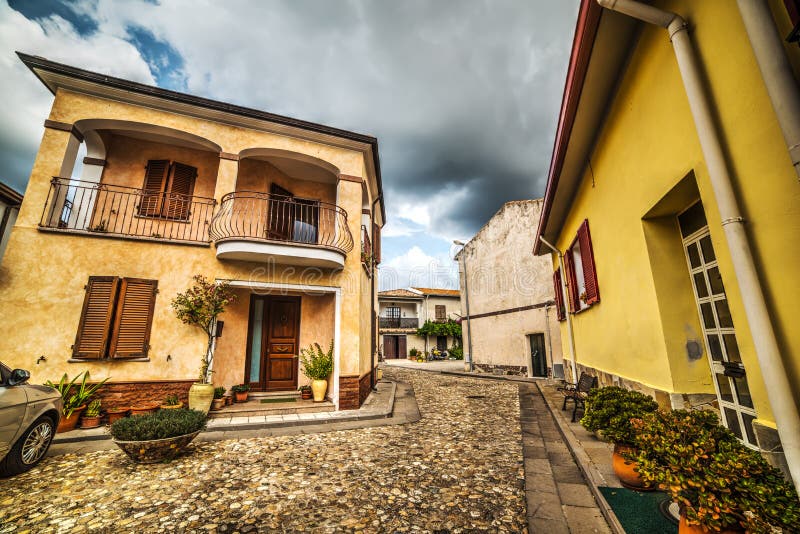 Rustic Corner in a Small Town Stock Image - Image of italy, residential ...