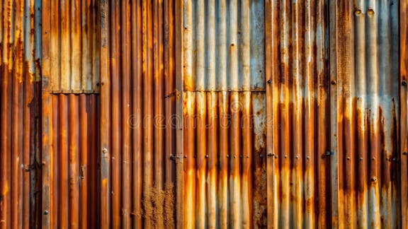 Rustic Corrugated Metal Wall Texture Aged, Weathered, and Oxidized ...