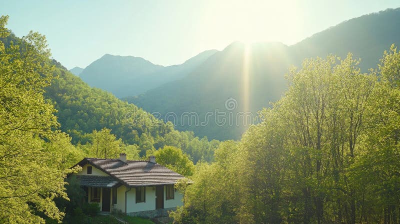 A Rustic Cottage Located in the Embrace of Rolling Green Hills and ...