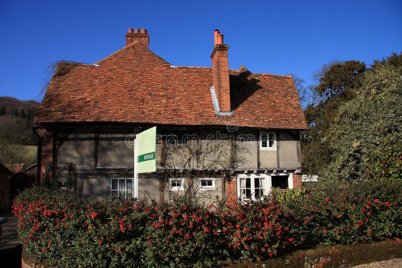 Rustic Cottage for Sale stock image. Image of sale, timbered - 8612217