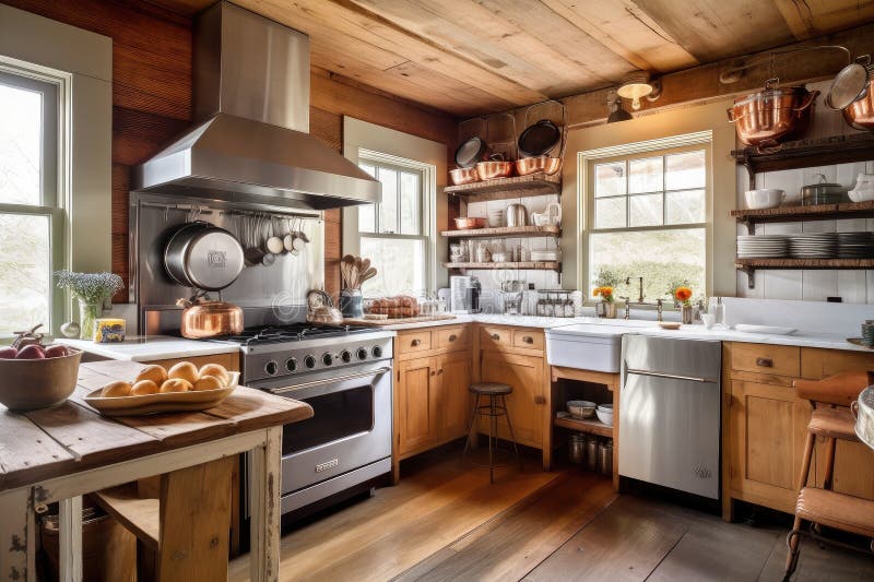 Rustic and Cottage-style Kitchen, with Mix of Vintage and Modern ...