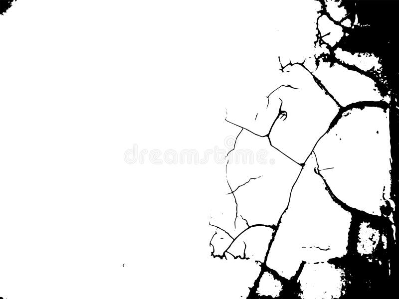 Rustic Cracked Vector Texture with Many Cracks and Scratches. Abstract ...