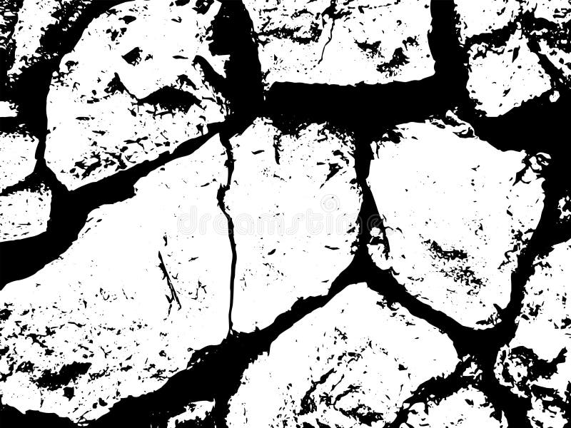 Rustic Cracked Vector Texture with Many Cracks and Scratches. Abstract ...