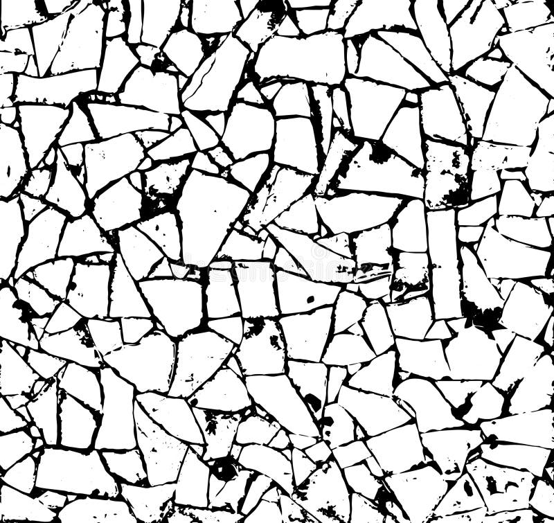 Rustic Cracked Vector Texture with Many Cracks and Scratches. Abstract ...