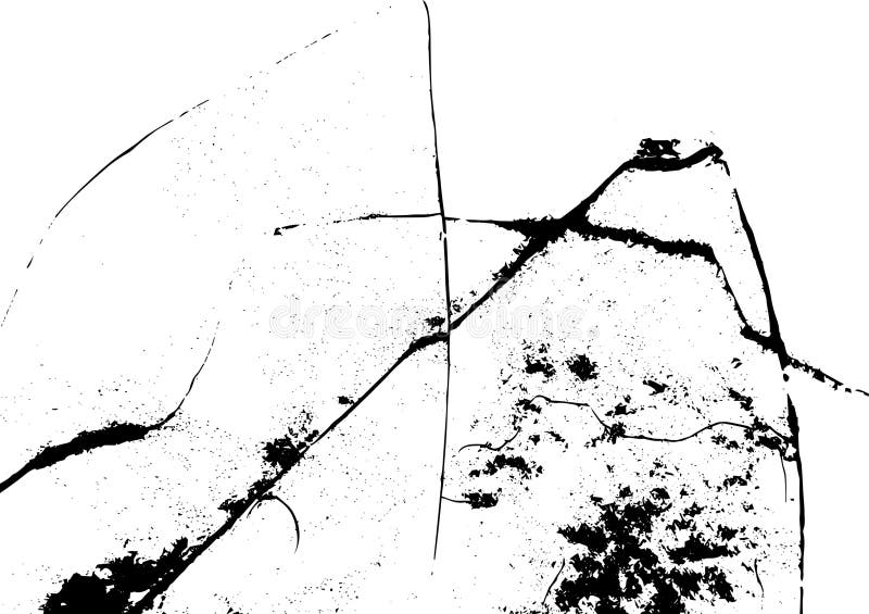 Rustic Cracked Vector Texture with Many Cracks and Scratches. Abstract ...