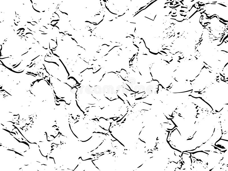 Rustic Cracked Vector Texture with Many Cracks and Scratches. Abstract ...