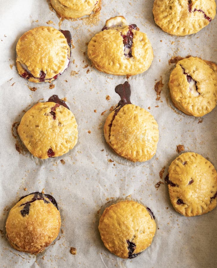 Rustic Cream Cheese Puff Pastry with Fresh Blueberries Stock Photo ...