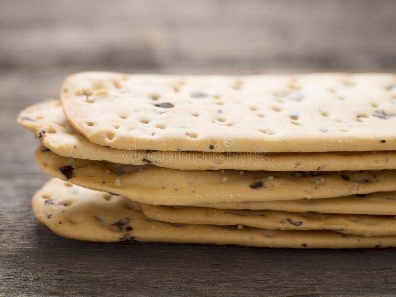 Rustic Crispy Italian Flatbread Stock Photo - Image of bread, flatbread ...