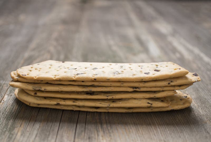 Rustic Crispy Italian Flatbread Stock Photo - Image of flatbread ...