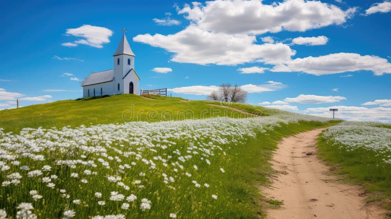 Rustic cross spring stock illustration. Illustration of exterior ...