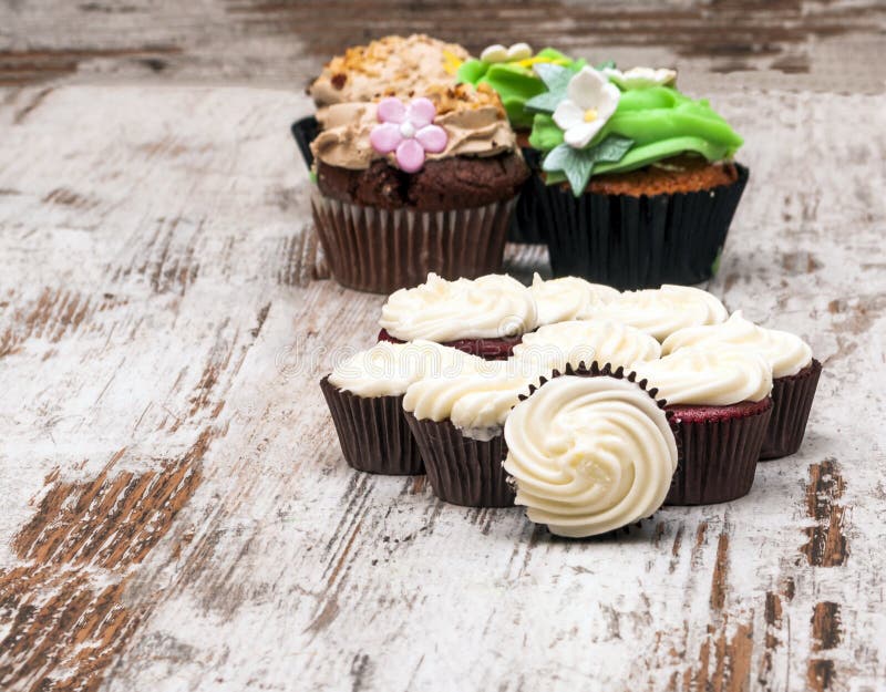 Rustic cupcakes stock image. Image of love, choice, gourmet - 29168707