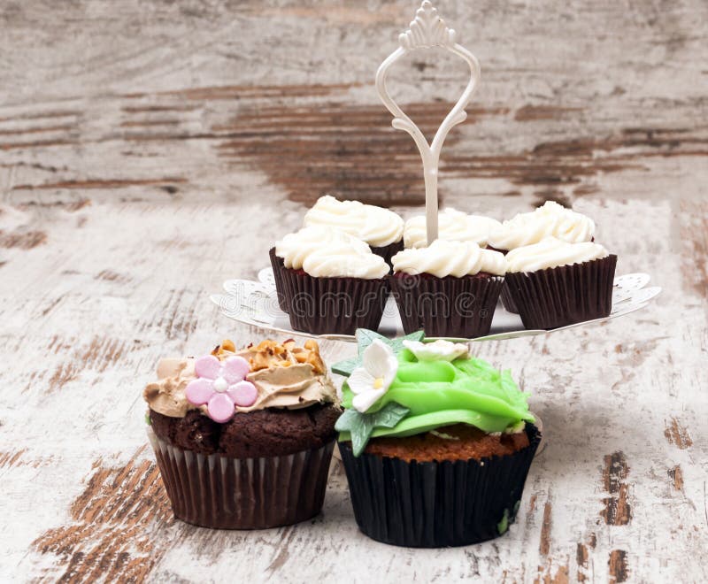 Rustic cupcakes stock photo. Image of cupcake, luxury - 29168994