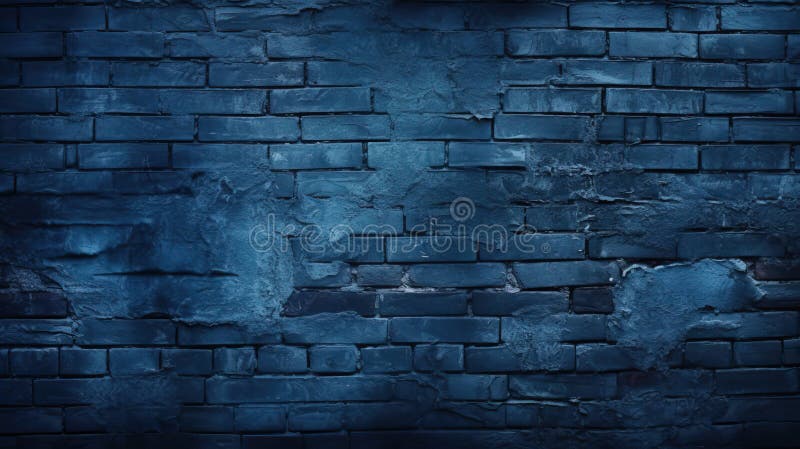 Rustic Dark Blue Brick Wall Stock Illustration - Illustration of ...