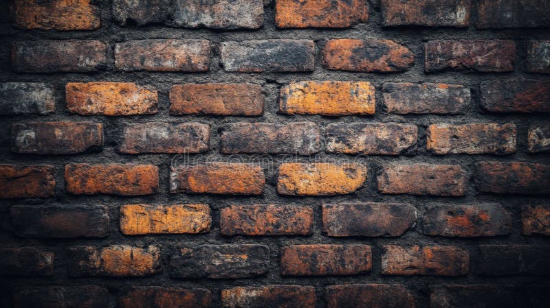 A Rustic Dark Brown Brick Wall Texture Stock Illustration - Illustration of pattern, brick ...