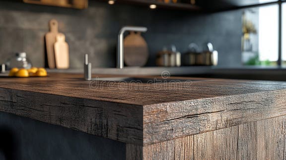Rustic Dark Brown Wood Kitchen Countertop Texture High Resolution Image ...
