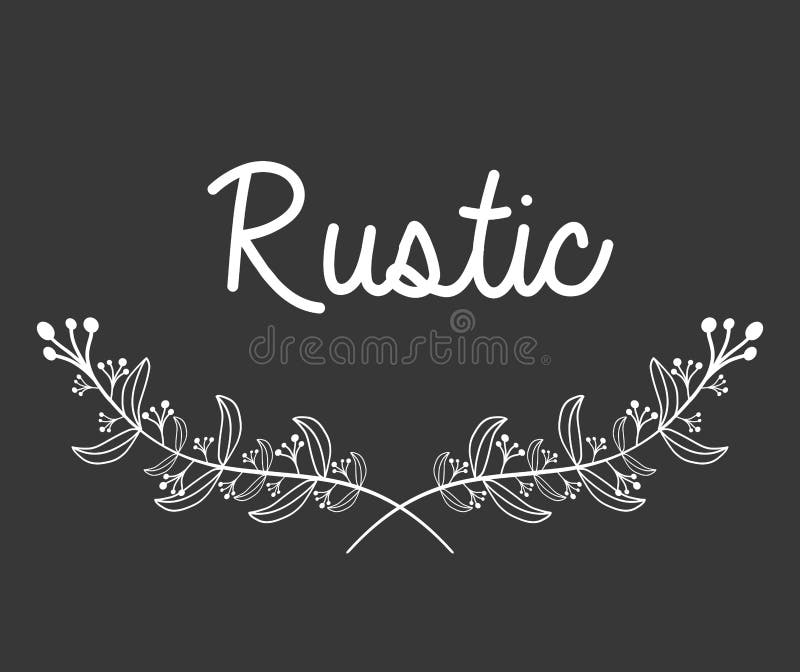 Rustic decorative style stock vector. Illustration of greeting - 80272427