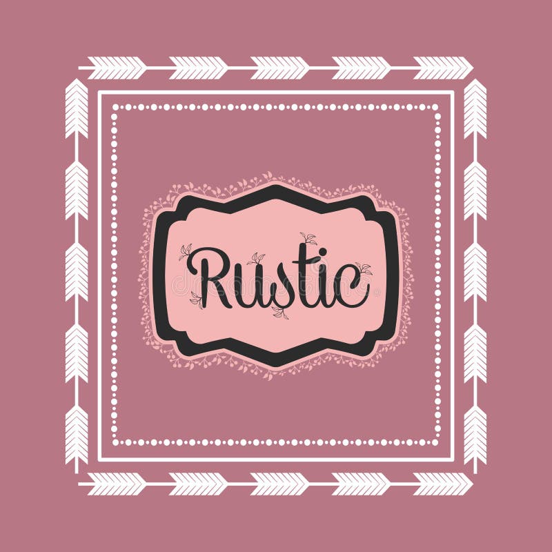 Rustic decorative style stock vector. Illustration of decor - 80274805