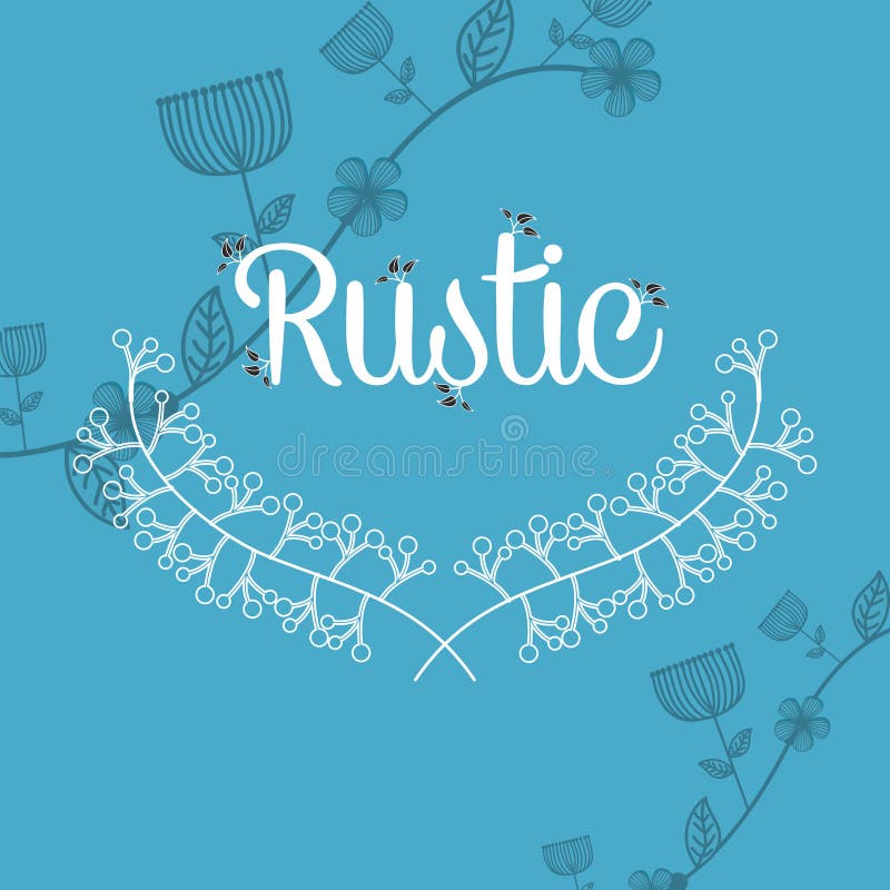 Rustic decorative style stock vector. Illustration of clip - 80275930