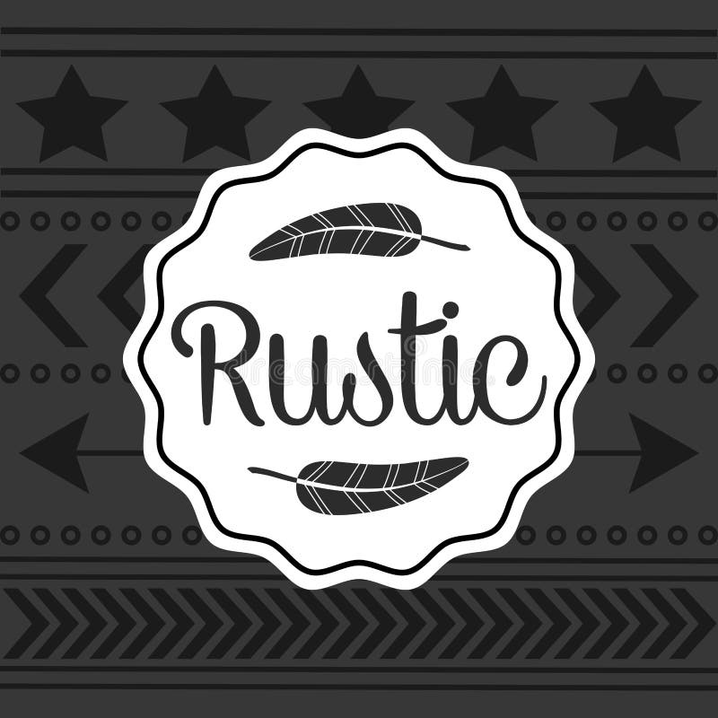 Rustic decorative style stock vector. Illustration of emblem - 80276598