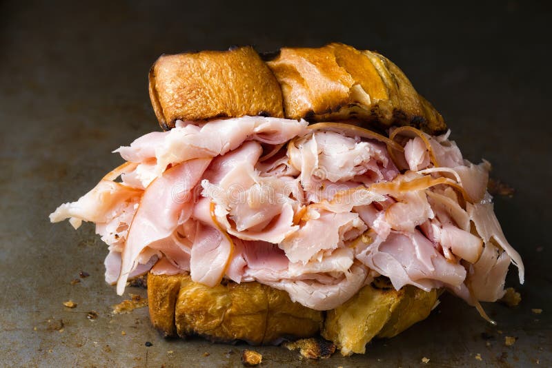 Rustic deli ham sandwich stock photo. Image of color - 148098600