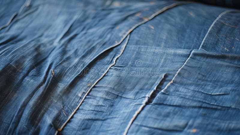 Rustic Denim Bed: Capturing Natural Charm Stock Illustration ...