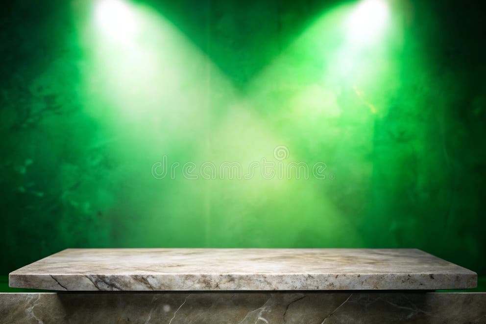 Empty Marble Table at Foreground and Cement Stone at Background with ...
