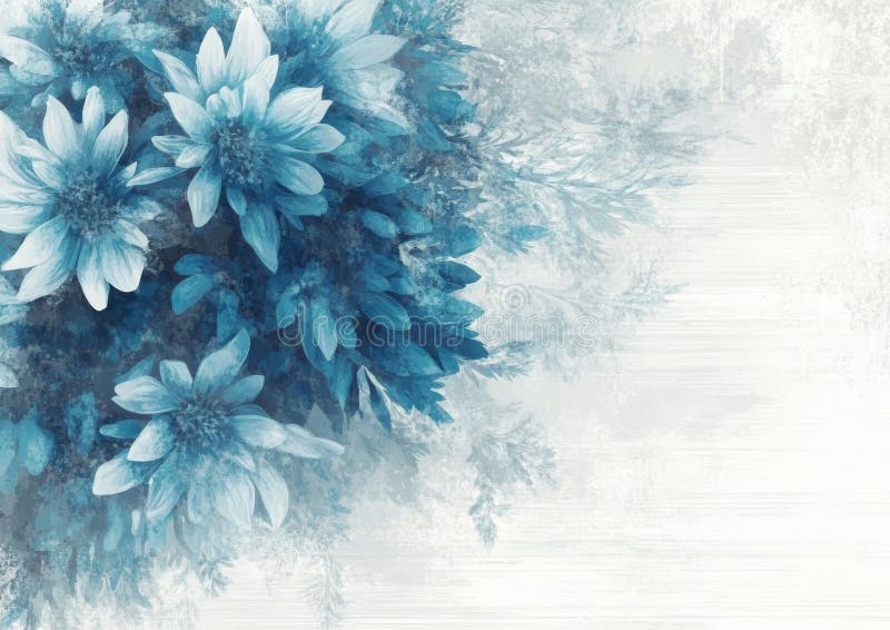 A Rustic Design Incorporating Two Border Patterns of Blue Cornflower ...