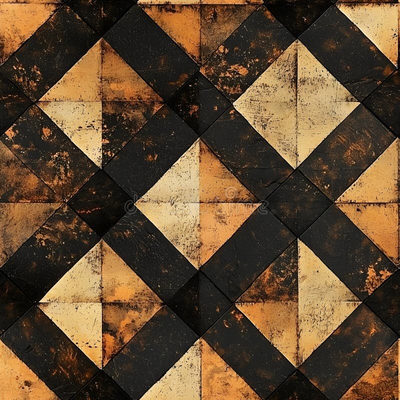 Rustic Diamond Pattern Tile Design. AI Generated Stock Illustration ...