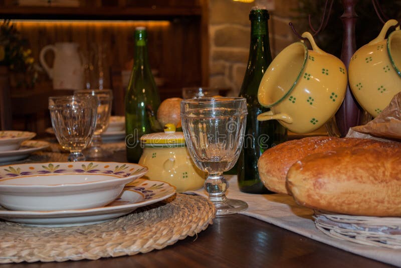 Rustic dining stock image. Image of furniture, host, homely - 54466725