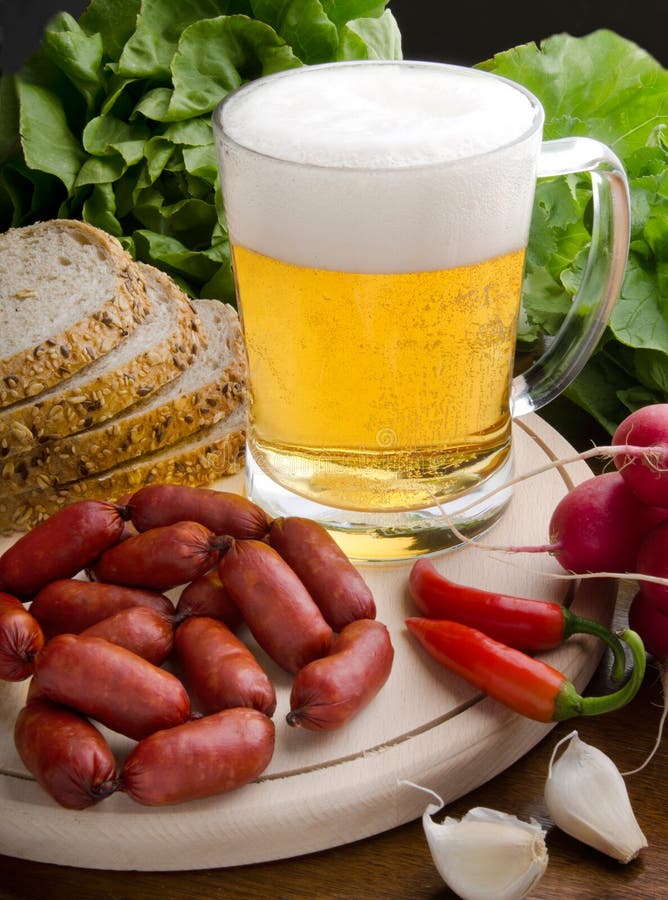 Rustic dinner stock image. Image of amber, served, sausage - 24802835