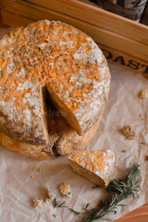 Rustic Display of Traditional Italian Artisan Cheeses Stock Image ...